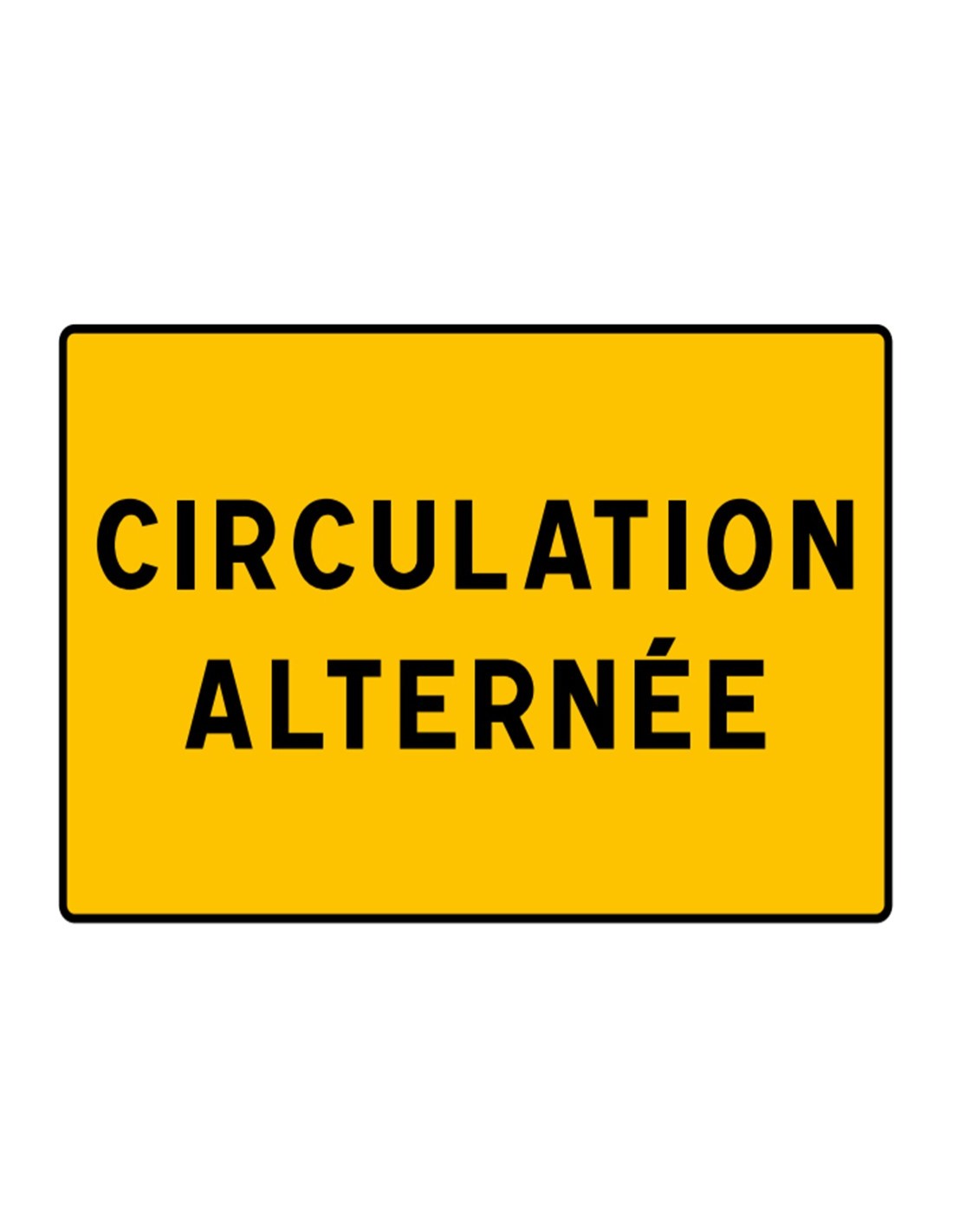 Panneau seul KC1 CA "Circulation alternée" - BJS Matériel TP